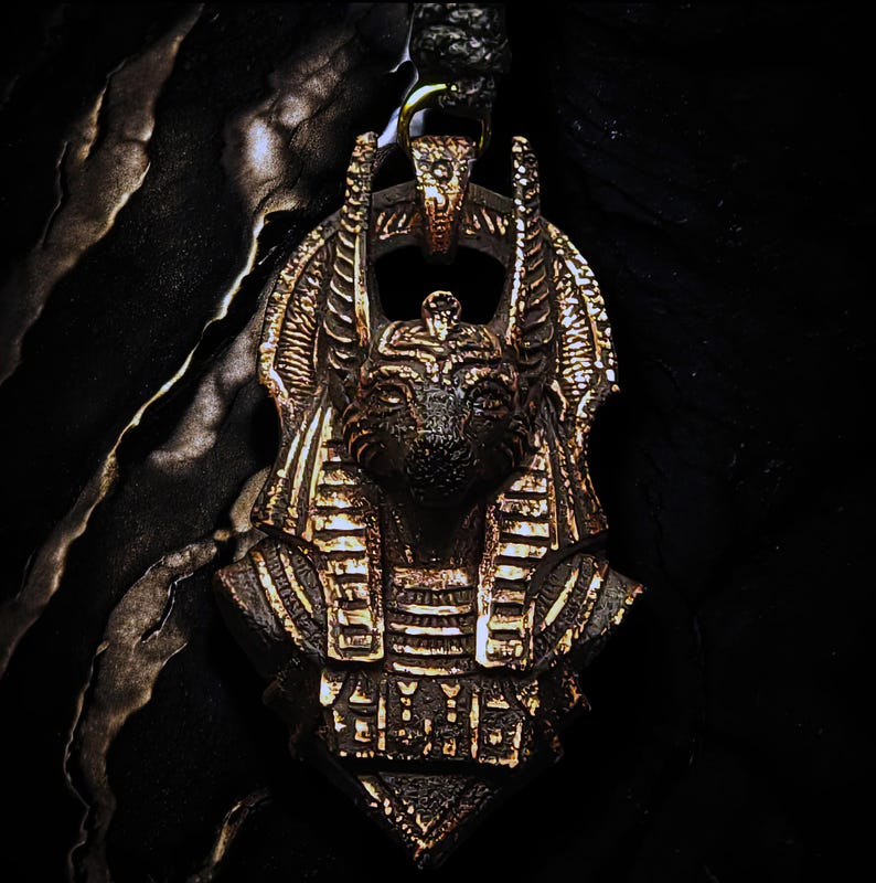 Anubis Gatekeeper Talisman Necklace, Dark Pagan Jewelry, Egyptian ...