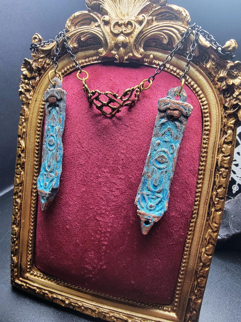 Sigil Face Chain / Egyptian Protection Jewelry / Gothic Jewelry ...