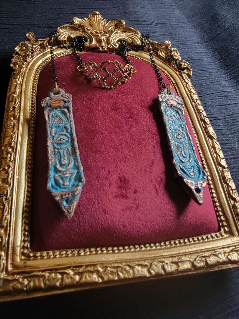 Sigil Face Chain / Egyptian Protection Jewelry / Gothic Jewelry ...