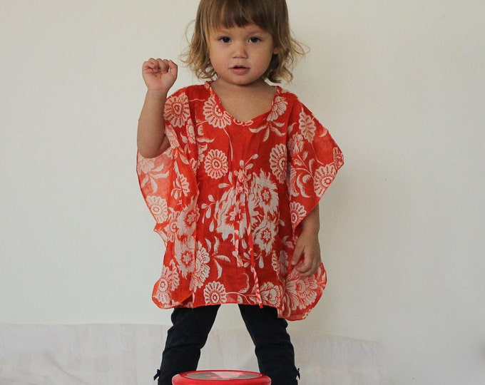 Toddler Kaftan Caftan Kids Top Red Size 2T Age 12 24 Months - Etsy