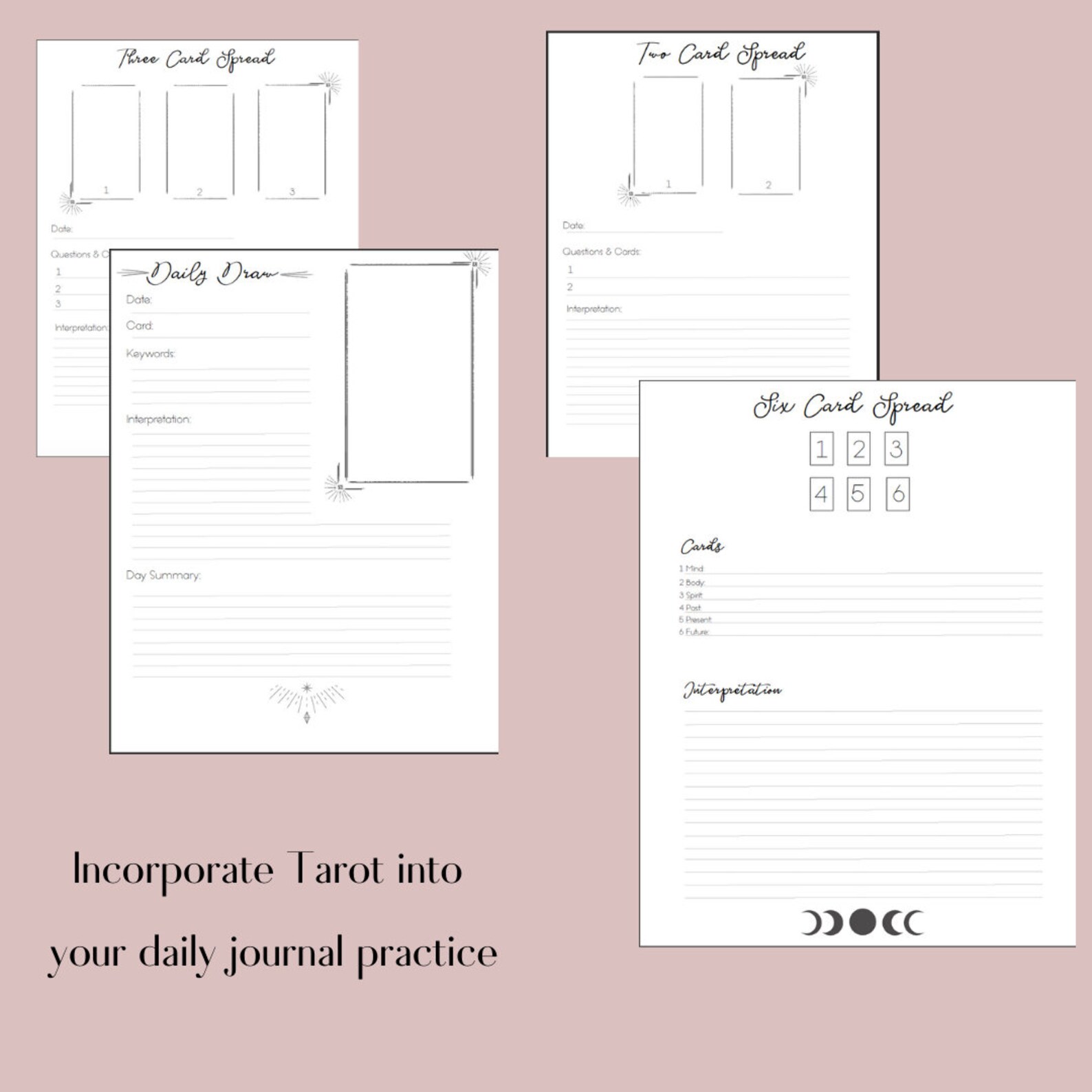 Tarot Journal Printable - Etsy