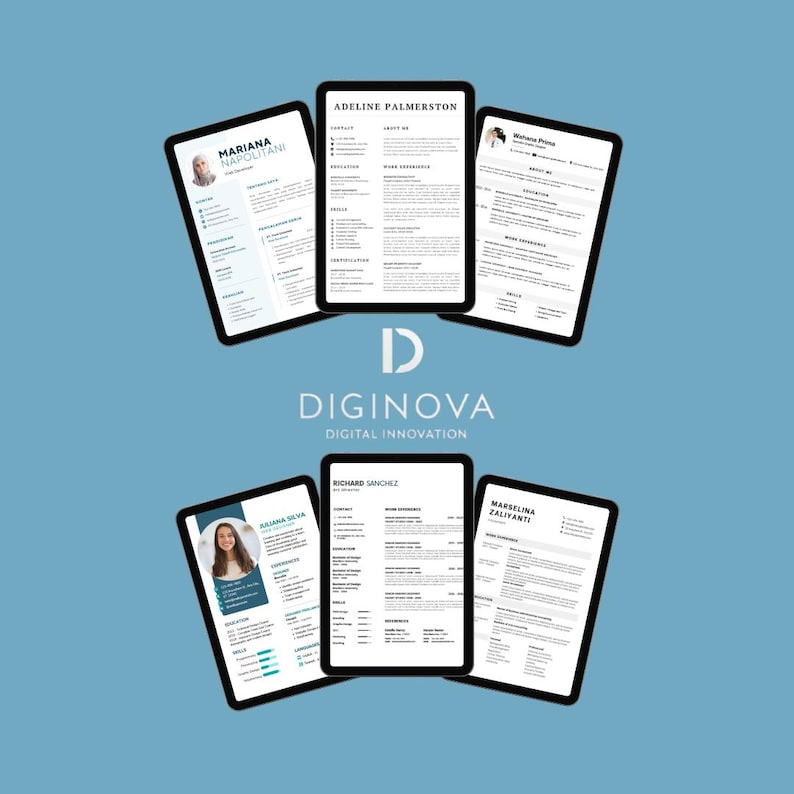 Professional Resume & CV Template | Modern Clean Design | Editable ...