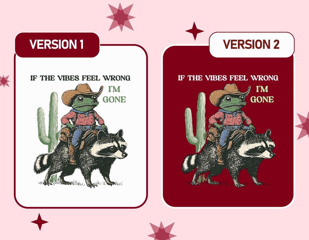Funny Frog PNG, If the Vibes Feel Wrong Im Gone, Cowboy Frog Clipart ...