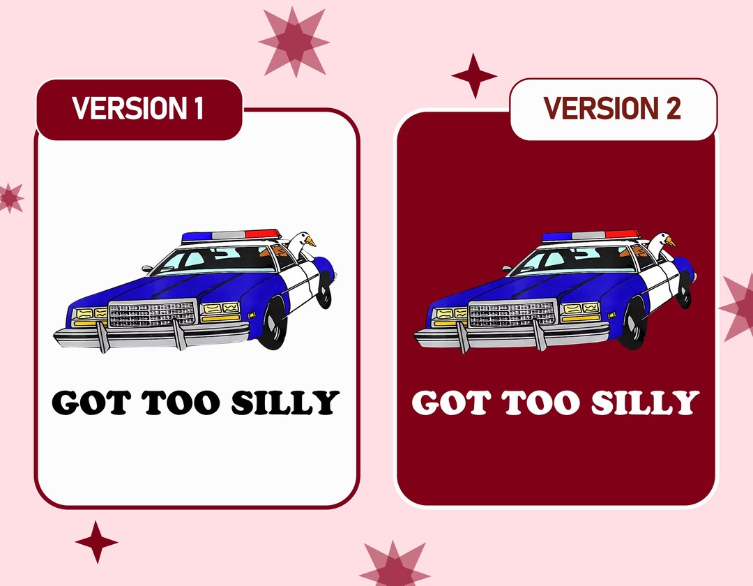 Got Too Silly Goose Police PNG, Funny Goose Cop Car Meme, Cute Animal ...