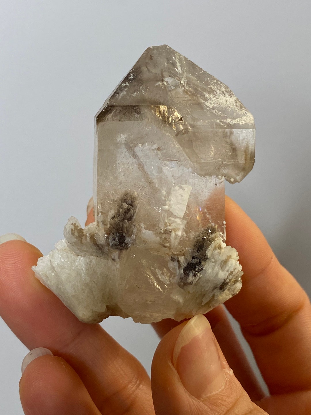 Unpolished Natural Scepter - Smokey Elestial - Skeletal Quartz - Etsy