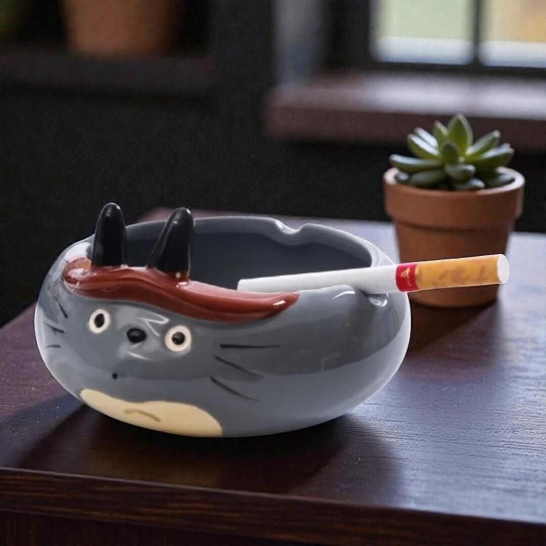 Cartoon Totoro Ceramic Ashtray, Fun Desk Decor - Etsy