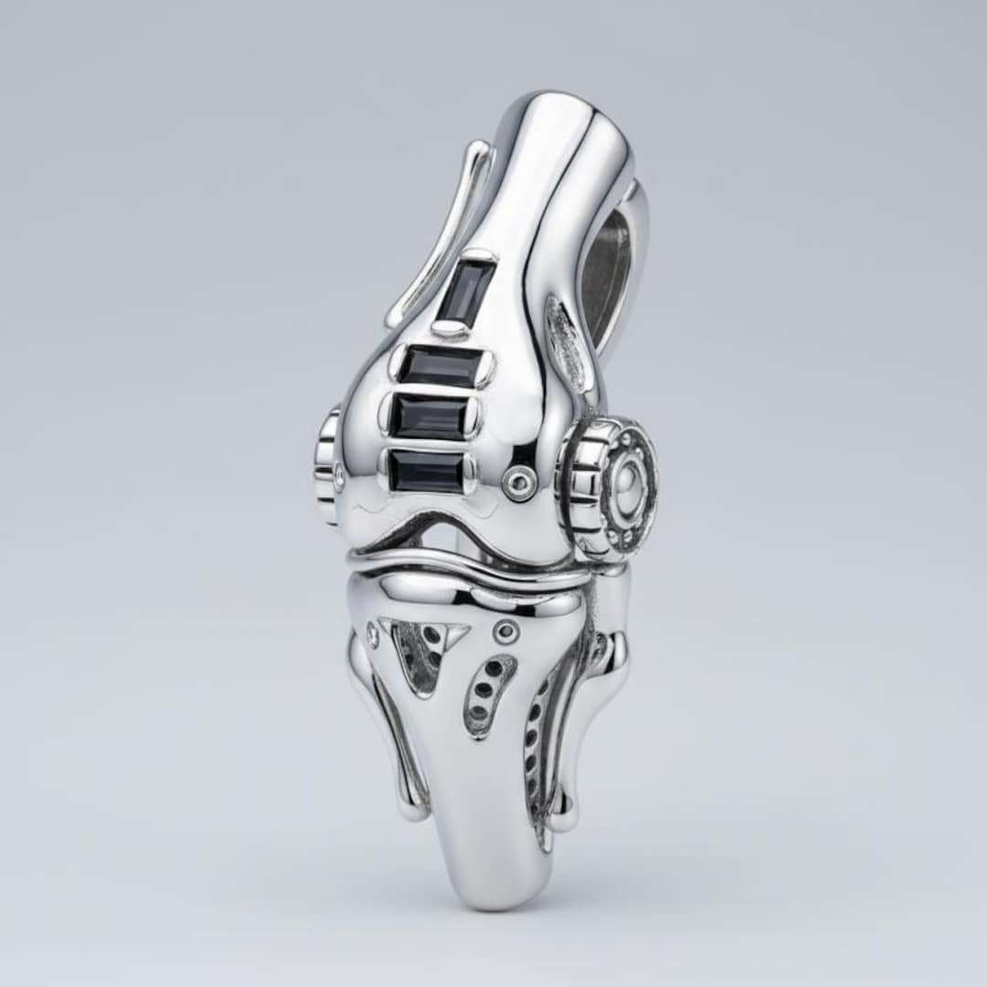 Gothic Biomechanical Knee Joint Pendant – 925 Sterling Silver Cyberpunk ...
