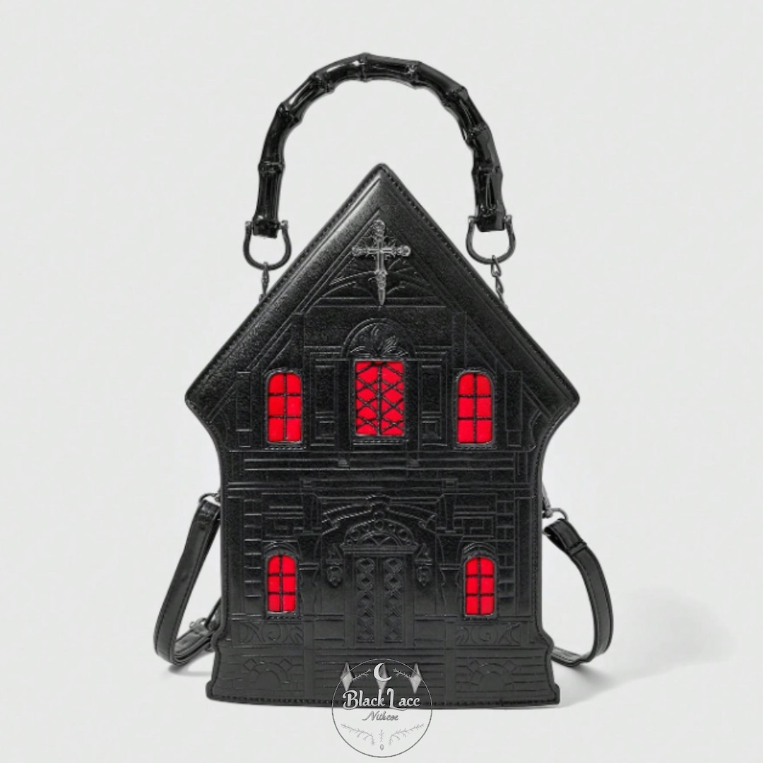 Vintage Goth Castle Handbag Gothic Statement Bag Dark Elegant Fashion ...