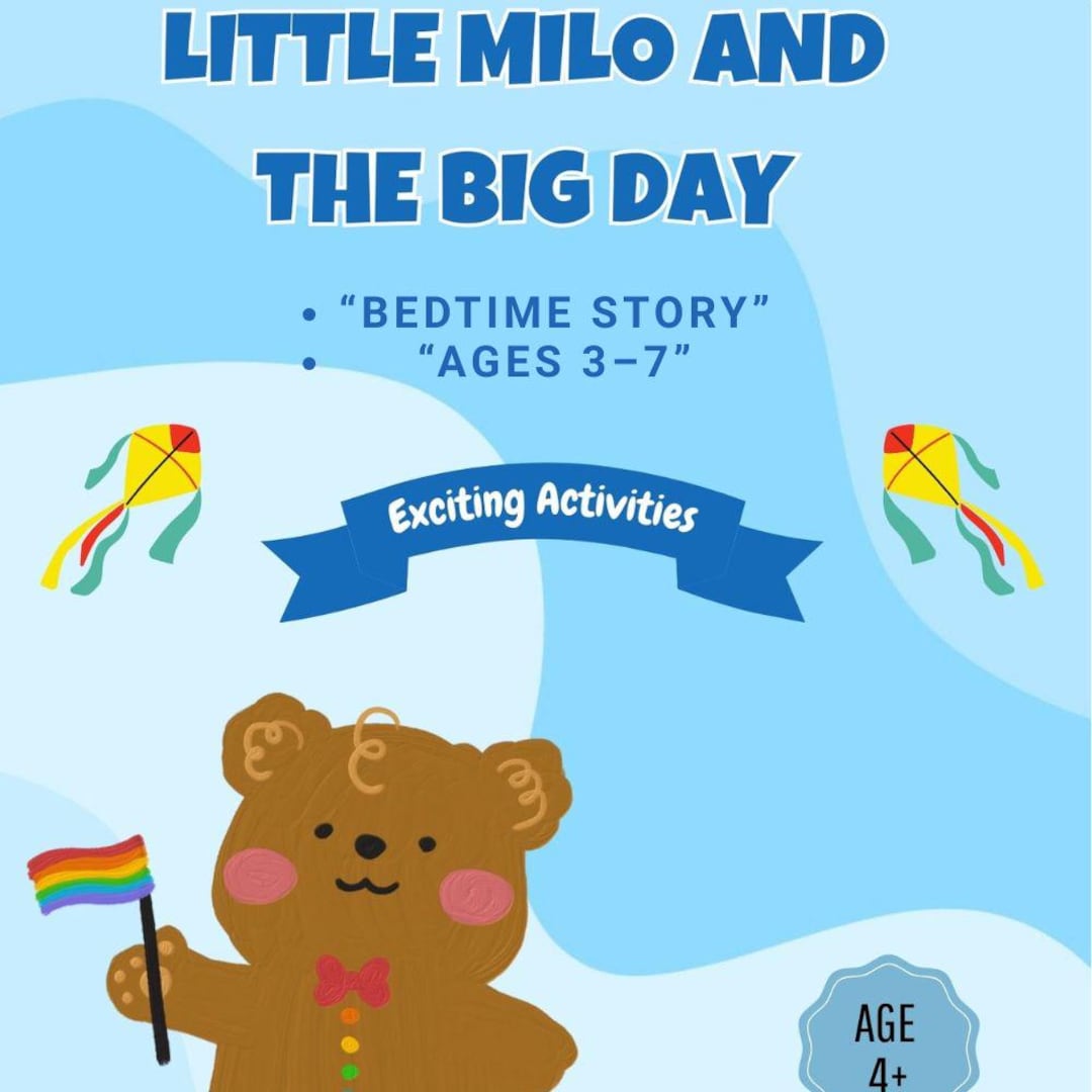 Little Milo and the Big Day – Kids Bedtime Story Ebook PDF Ages 3–7 - Etsy