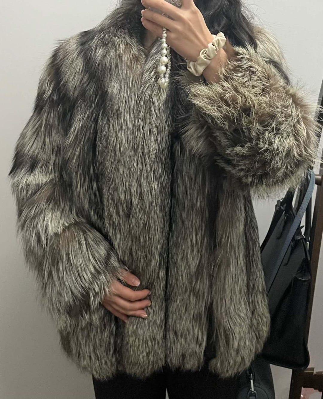 SAGA Furs Gold Label - Silver Fox Fur Coat – Belle Vison - Vintage Fur ...