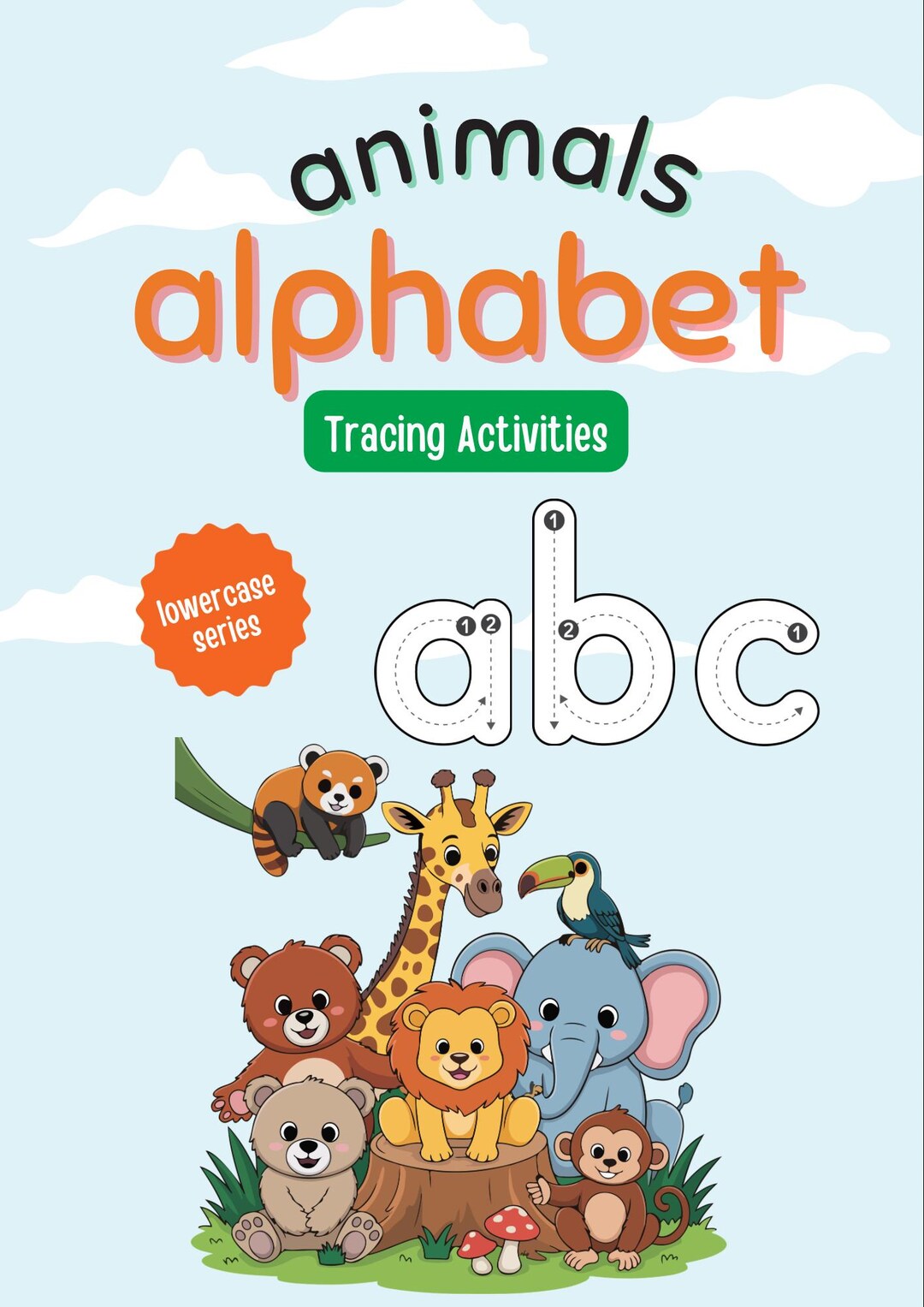 ABC Alphabet Animal Tracing Worksheets for Preschool | Printable ...