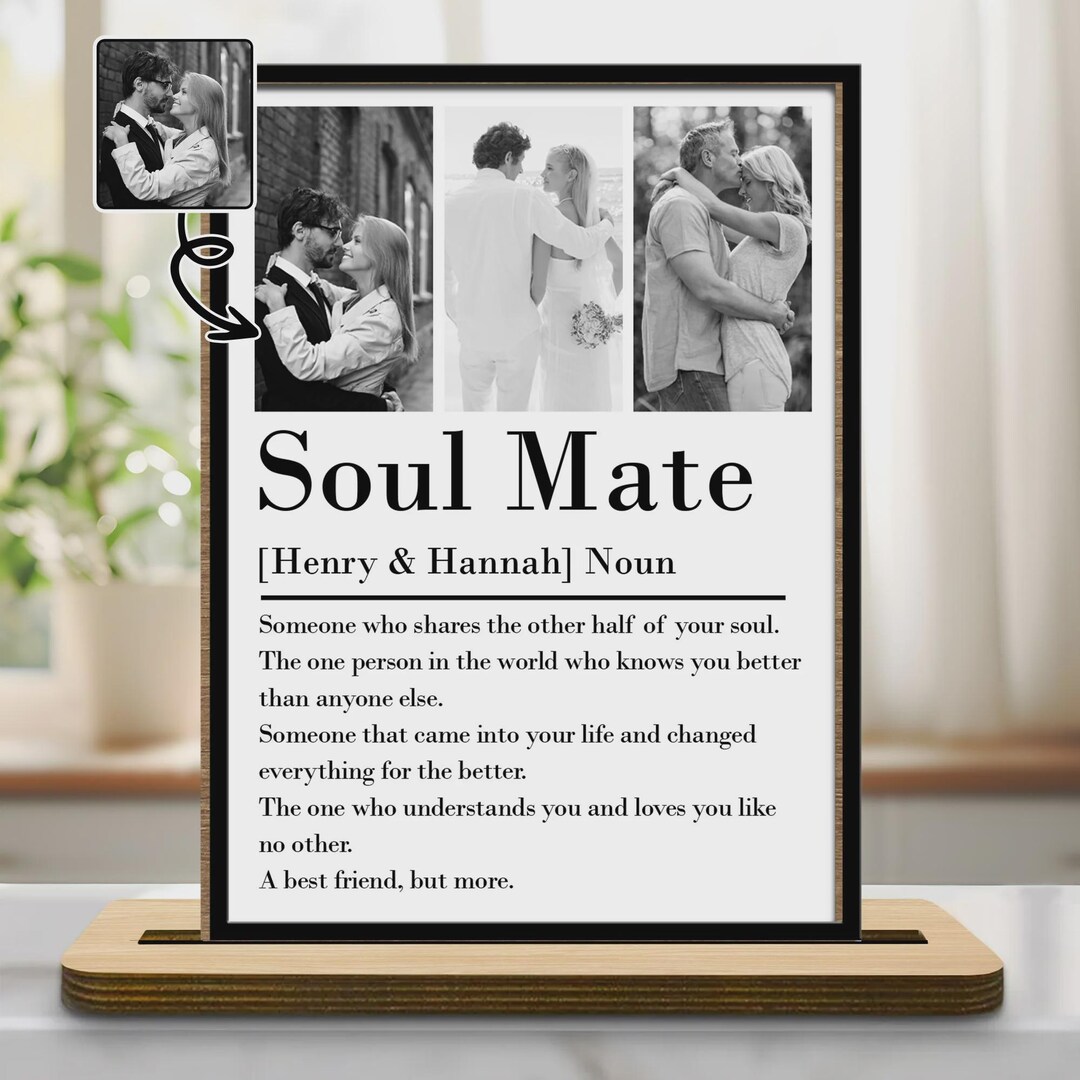 Soul Mate Definition - Personalized Custom Wood Plaque - Gift for ...