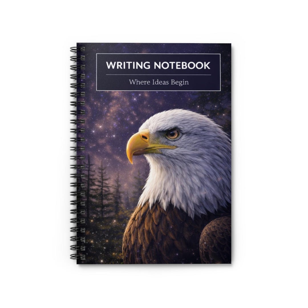 Majestic Bald Eagle Notebook | Spiral Ruled Writing Notebook - Etsy