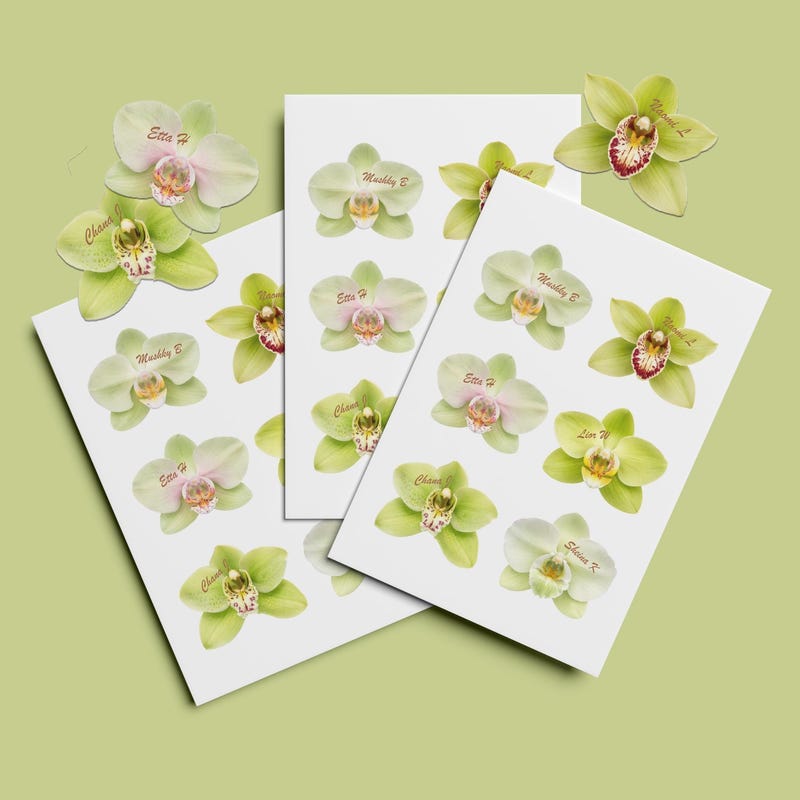 Orchid Name Cards - Etsy