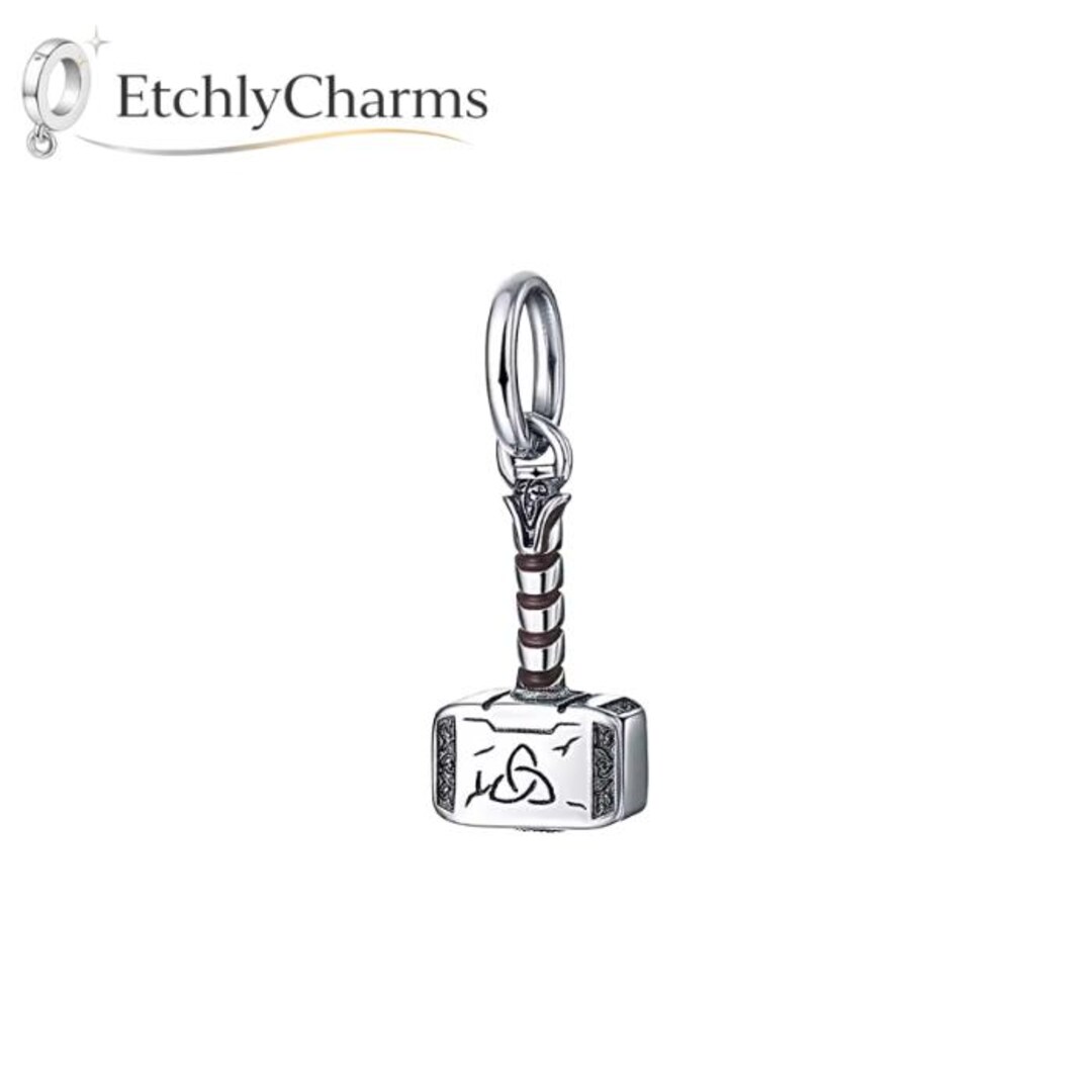 Marvel Thor's Hammer Charm for Bracelet, Genuine Sterling Silver 925 ...