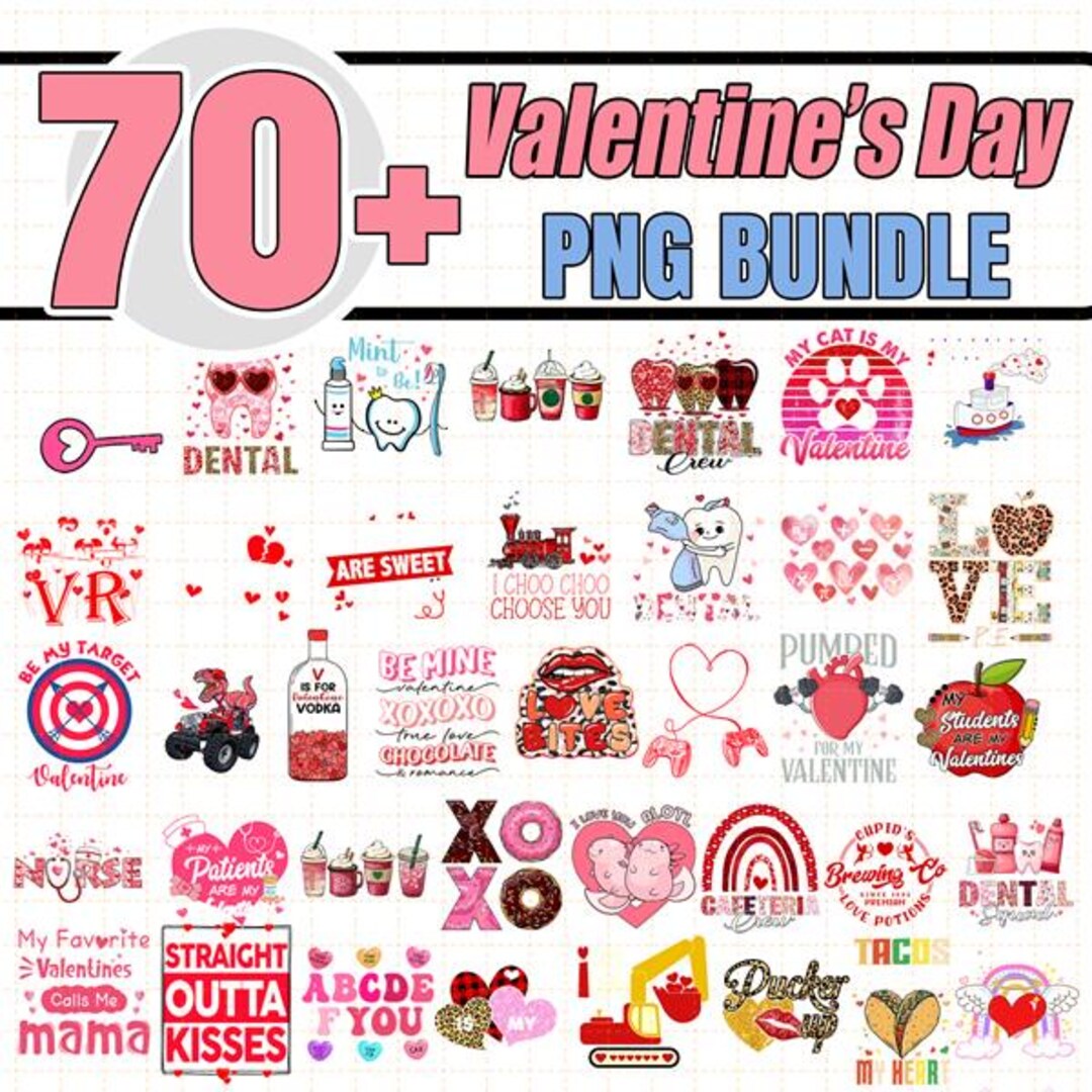 70+ Valentine Mega Png Bundle, Valentine Love Letter Bundle, XOXO File ...