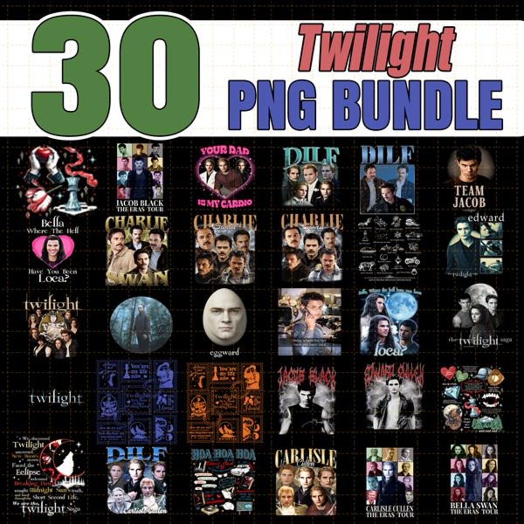 Vampire Movie Bundle Png, Wolf Pack Book Characters Edward Bella Jacob ...
