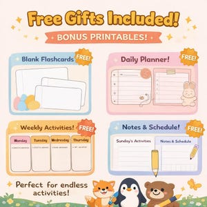 500+ Pages Kids Learning Bundle Printable, Kindergarten Worksheets ...