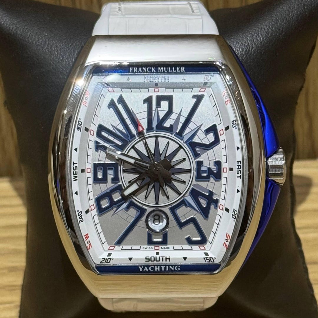 Vintage Franck Muller Automatic Movement White Dial White Leather ...