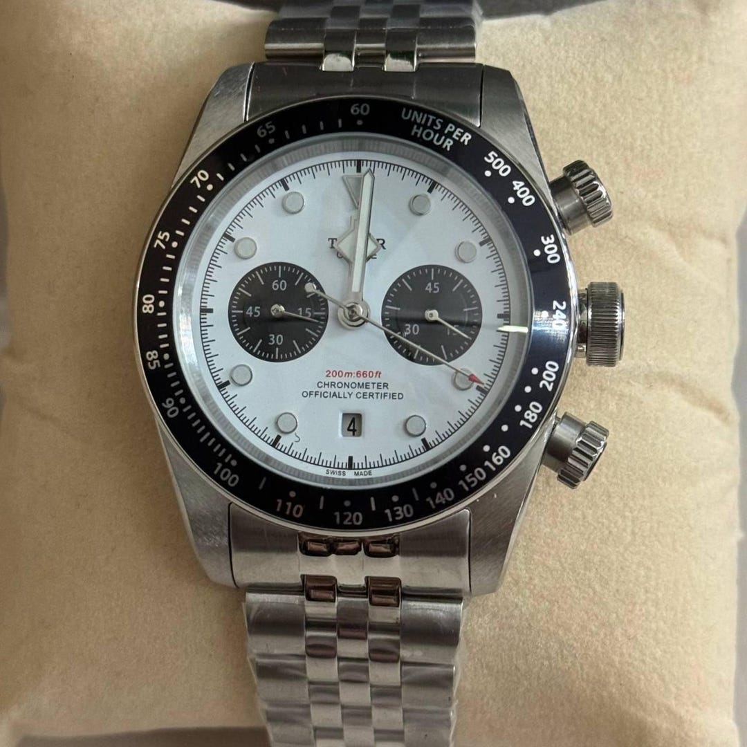 Vintage Tudor Automatic Movement Round White Dial Silver Stainless ...