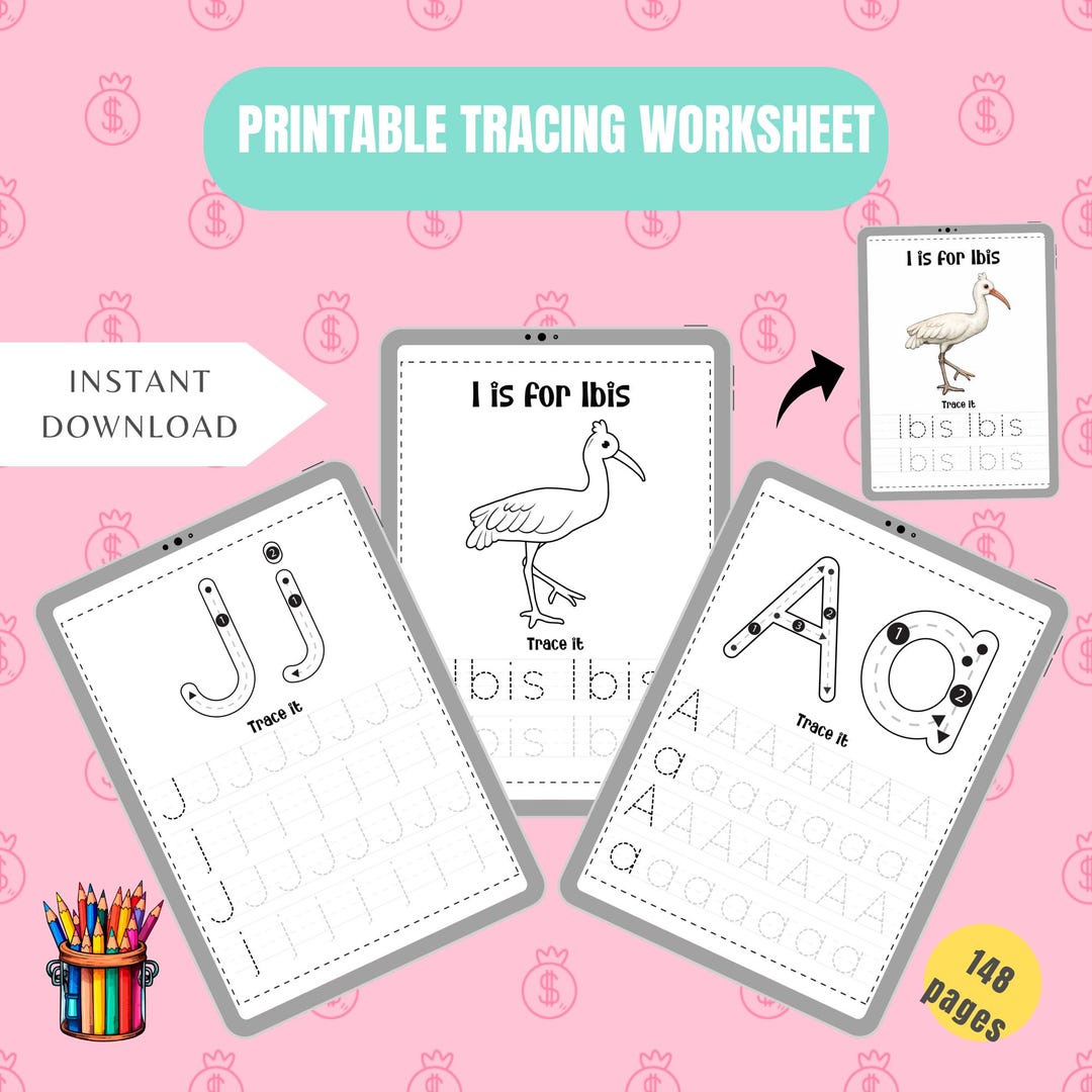 Kids Alphabet Tracing Workbook – Big ABC Letters, Letter of the Week ...