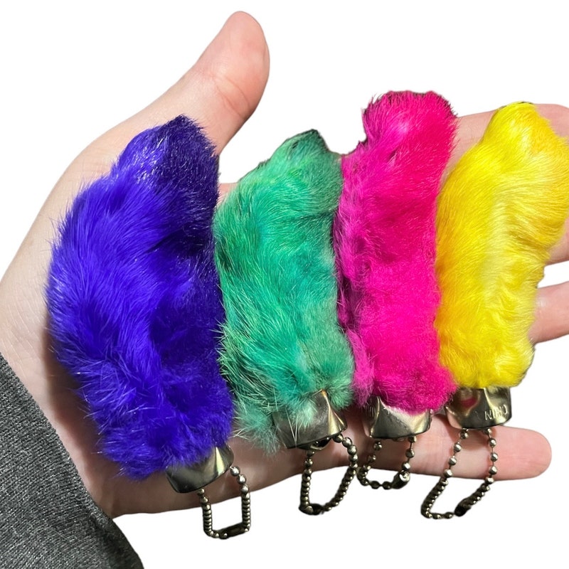 Real Fur Rabbit Keychain - Etsy
