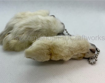 Lucky Rabbit Foot Keychain - Etsy