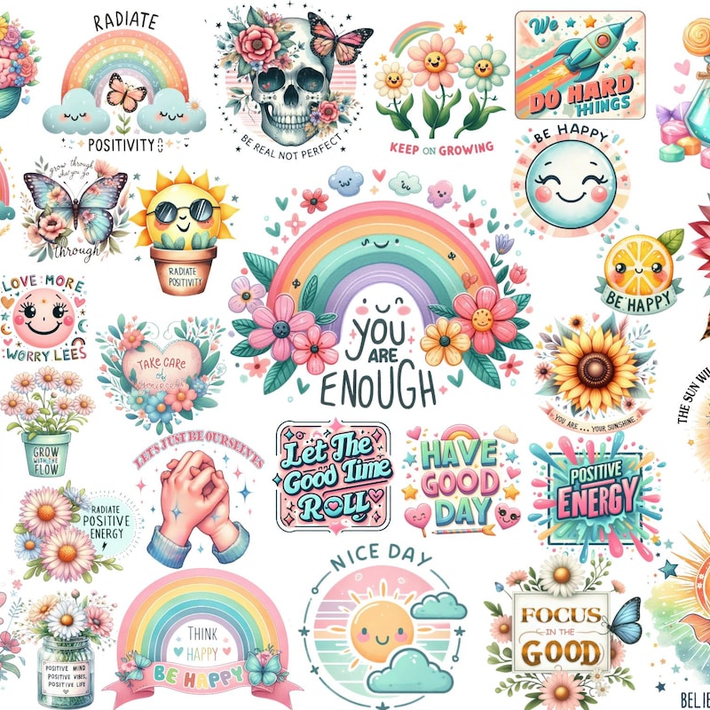 Stickers Positive Vibes - Etsy