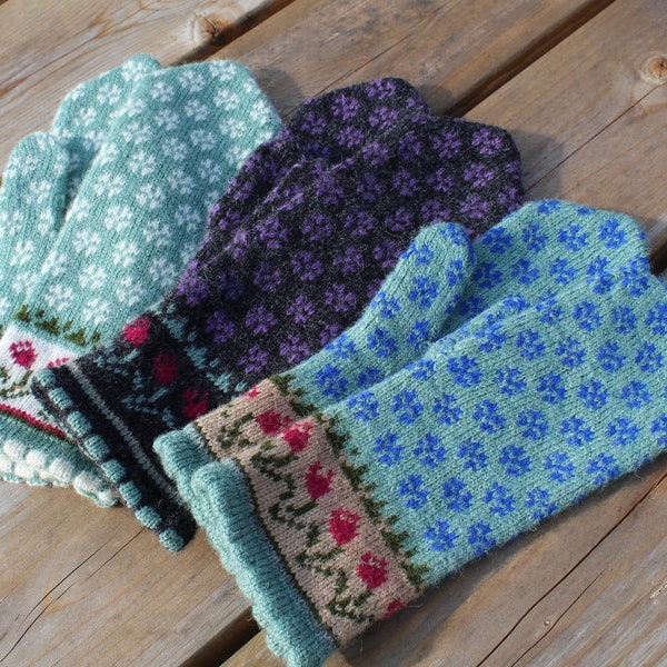 Fair Isle Mittens - Etsy
