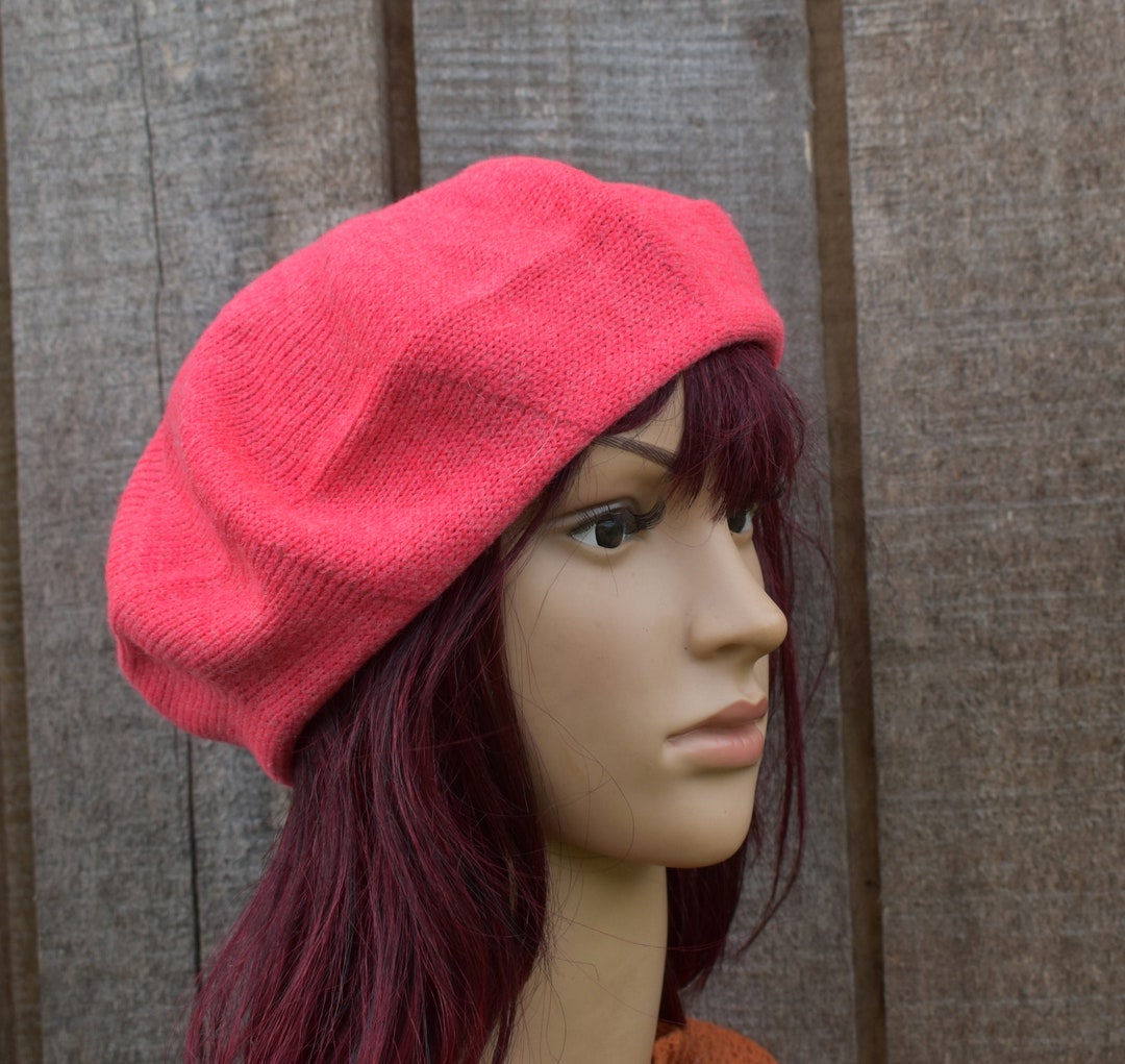French Berets, Knitting Wool Classic Beret, Women Hat, Knit Slouch Hat ...