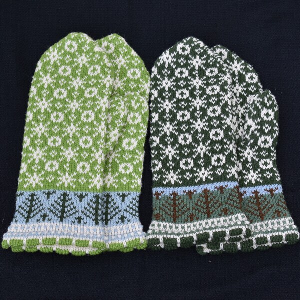 Fair Isle Mittens - Etsy