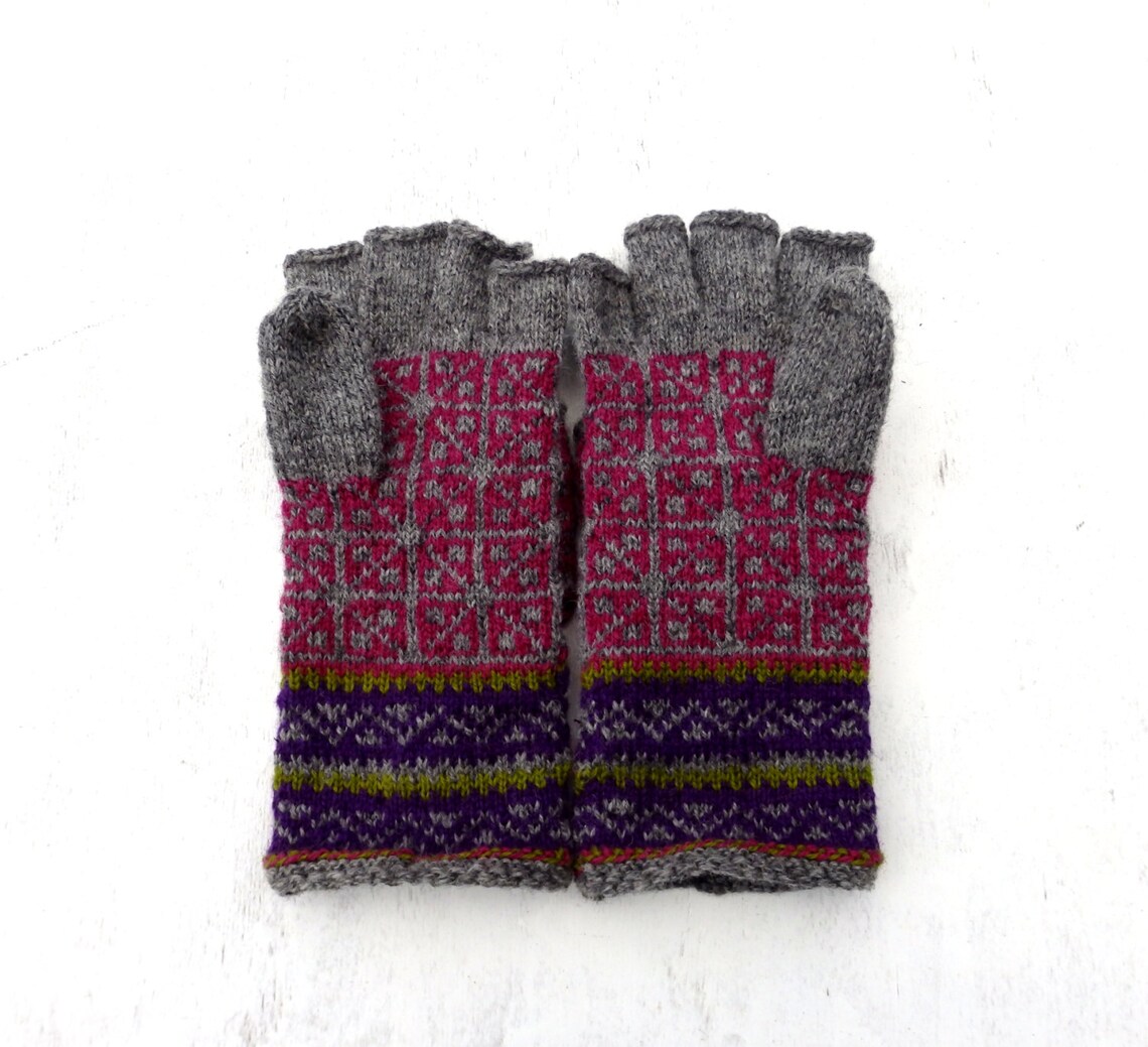 Hand Knitted Wool Convertible Gloves Knit Hooded Adult - Etsy