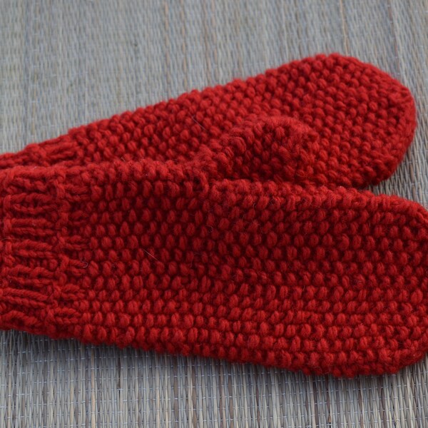 Red Mittens - Etsy