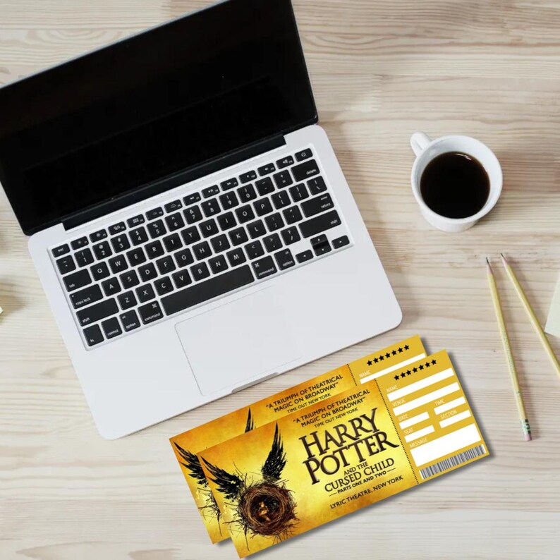 Editable Cursed Child Surprise Ticket Template, Event Gift Ticket ...