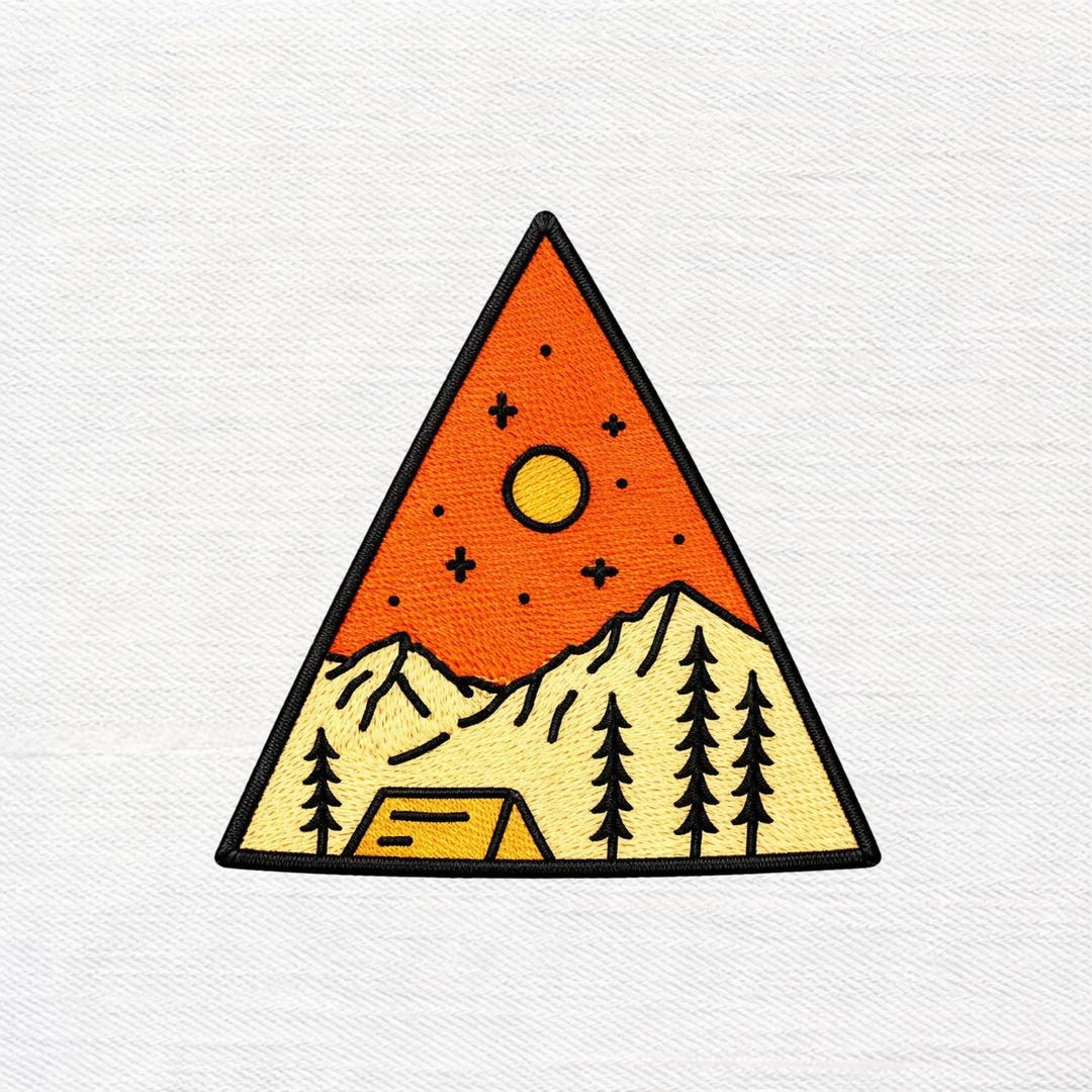 Geometric Landscape Machine Embroidery, Digital Embroidery Pattern ...