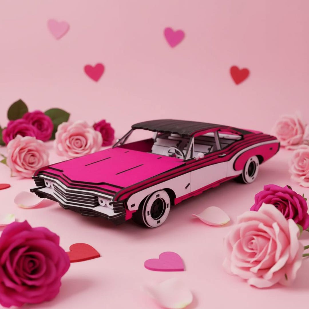 Chevrolet Impala SVG | 3D Wooden Car Puzzle Laser Cut Template (digital ...