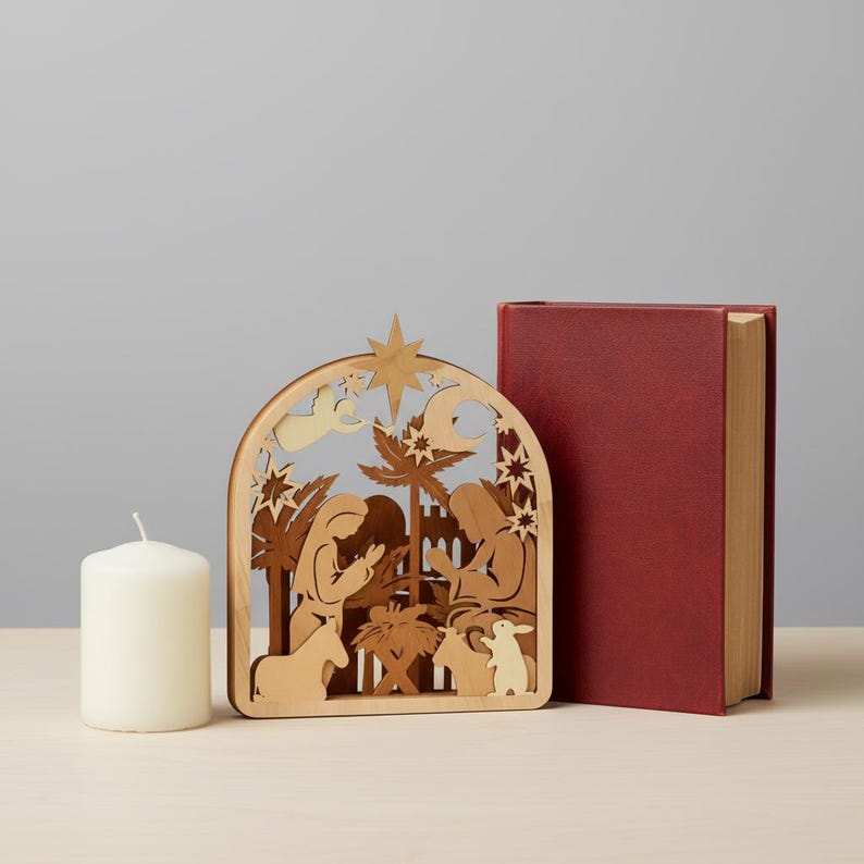 Christmas Nativity Scene Laser Cut Files | CNC Wooden Design (digital ...