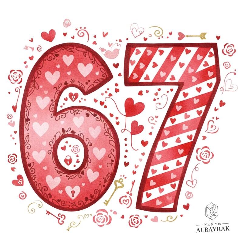 6 7 Number PNG Six Seven PNG Digital Download - Etsy