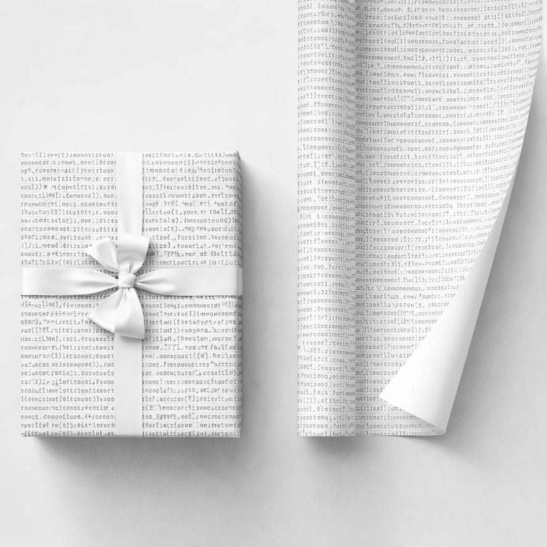Programming Code Pattern Wrapping Paper for Programmers | Tech Themed ...