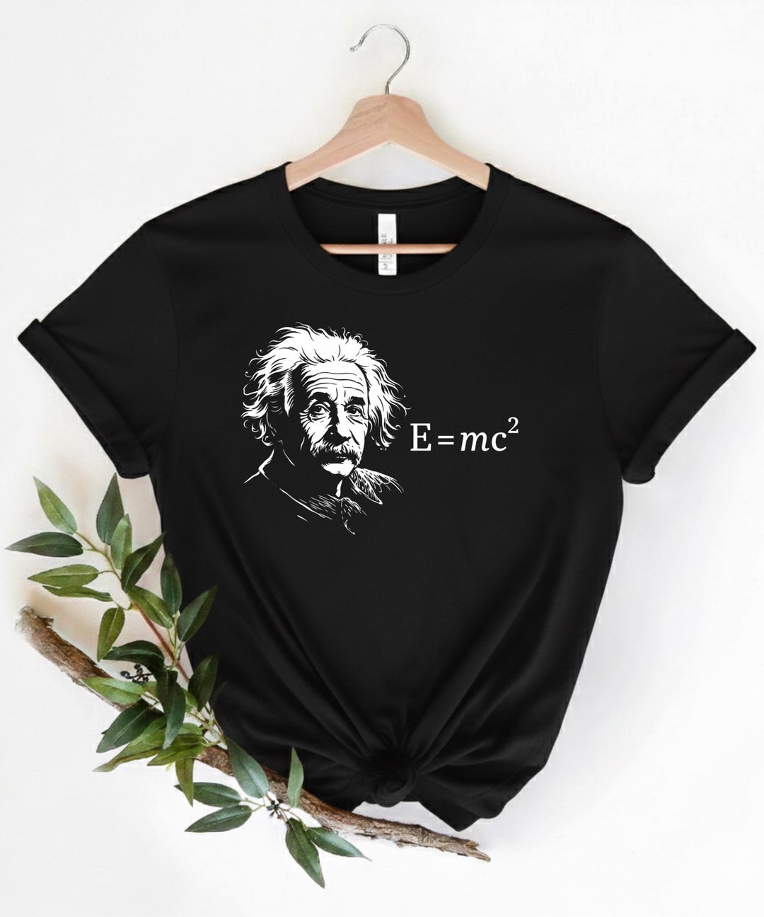 Albert Einstein Iconic Equation T Shirt, E = Mc Minimalist Physics ...