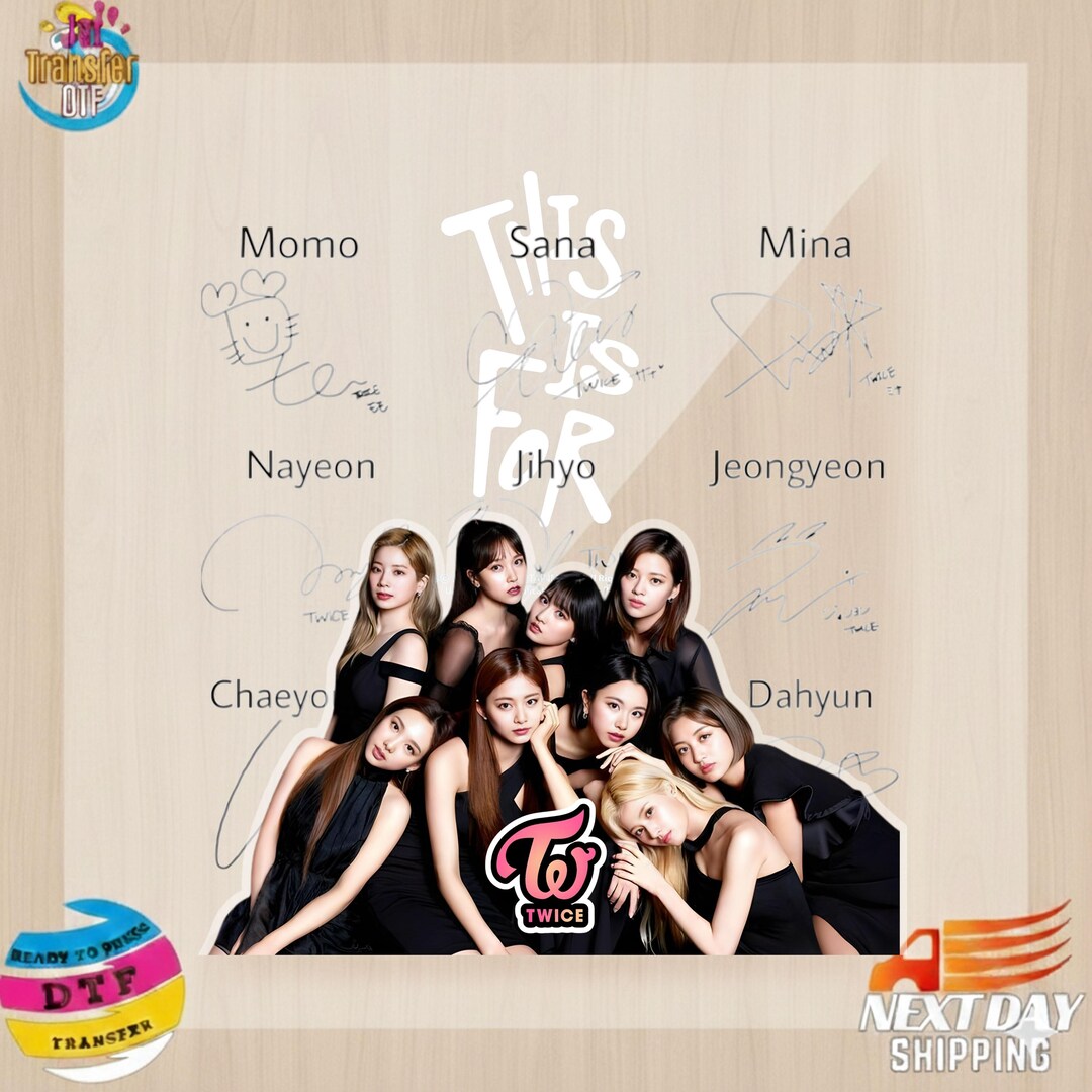 TWICE K-pop Signed Art Print - Custom DTF Transfer Design - Etsy