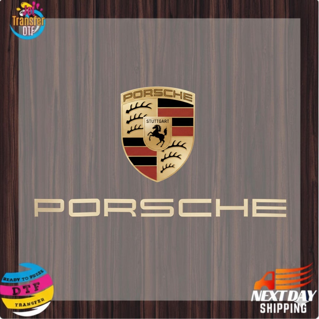 Porsche Logo DTF Heat Transfer - Etsy
