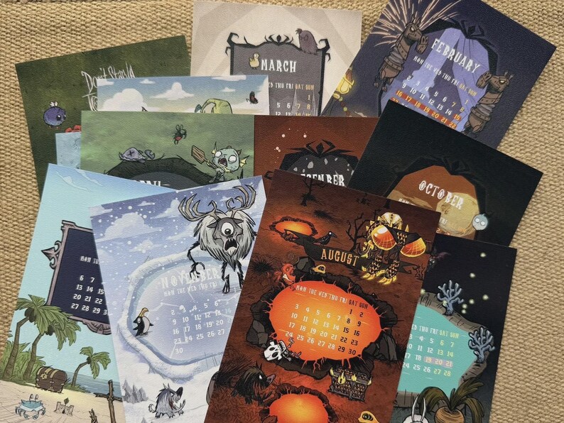 Fan-made Don't Starve 2026 Calendar Desktop Stand & Creative Wall Art ...