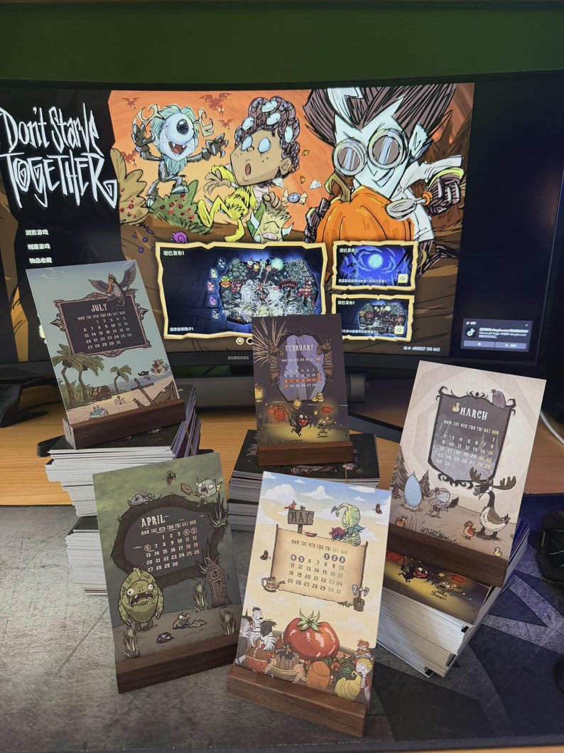 Fan-made Don't Starve 2026 Calendar Desktop Stand & Creative Wall Art ...