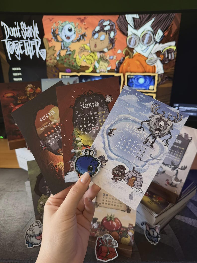 Fan-made Don't Starve 2026 Calendar Desktop Stand & Creative Wall Art ...