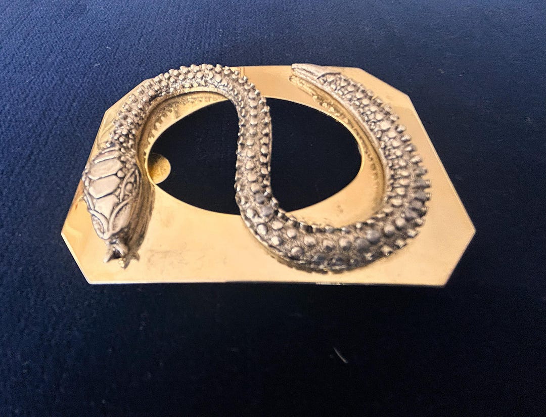 Snake Belt Buckle | Sculptural Serpent Design | Statement Accessory - Etsy