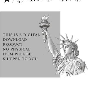 4th July Patriotic Clipart, Black and White Independence Day PNG ...