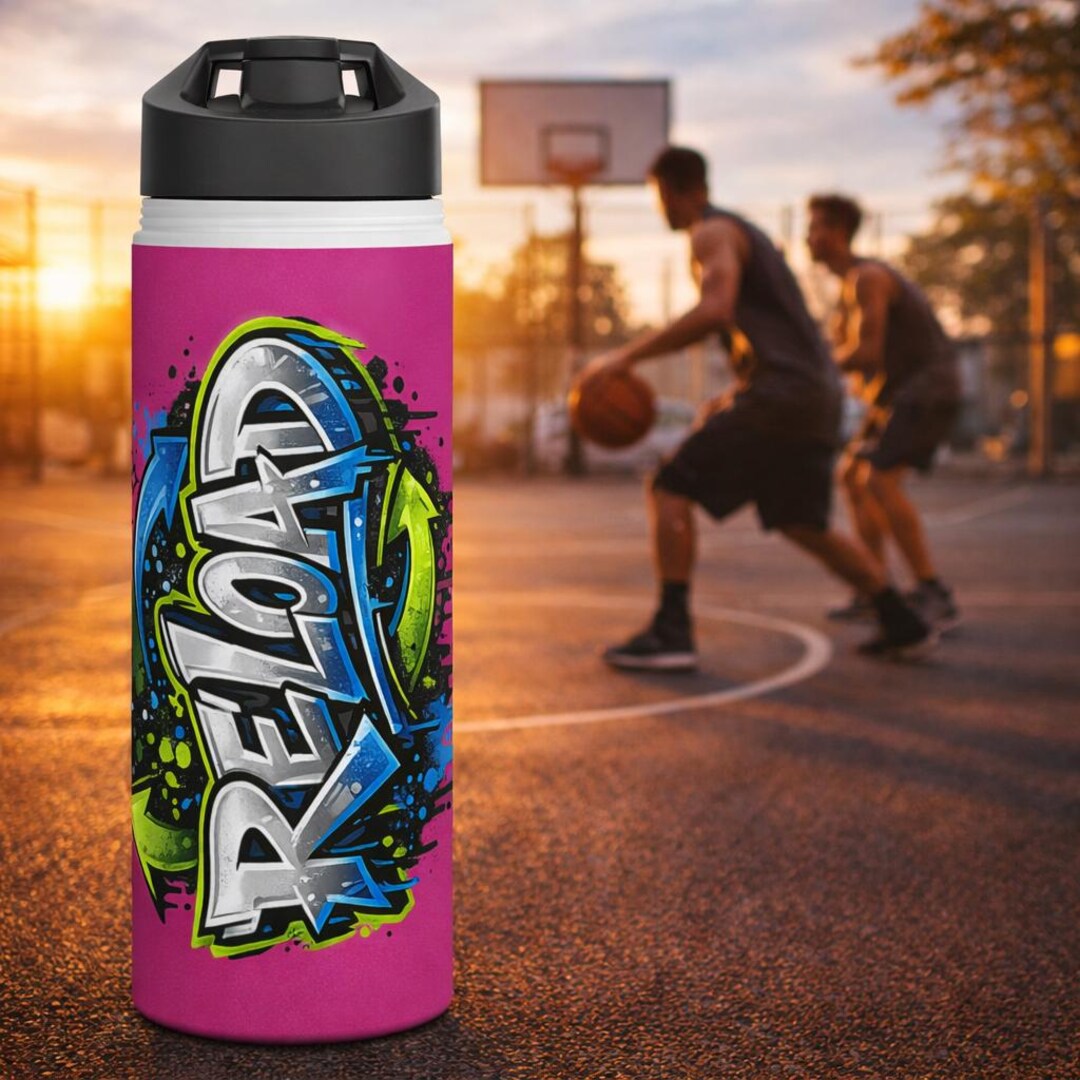 RELOAD Stainless Steel Water Bottle | Gym Motivation Drink Bottle ...