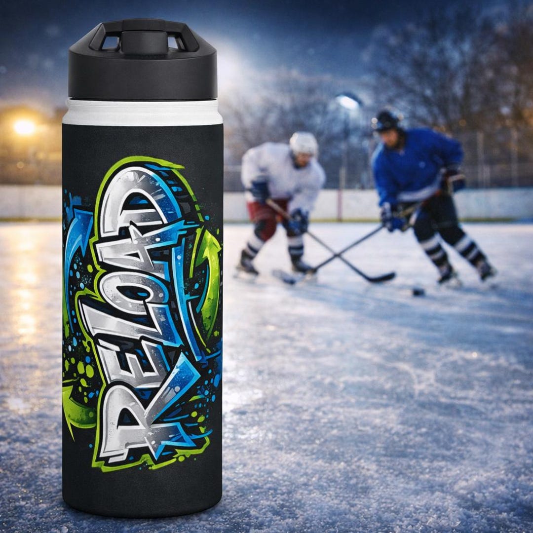 RELOAD Stainless Steel Water Bottle | Gym Motivation Drink Bottle ...