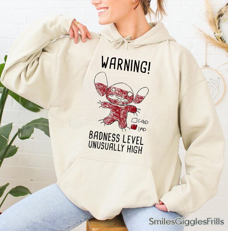 Disney Stitch Day Warning Badness Level Shirt sold by FloralX | SKU ...